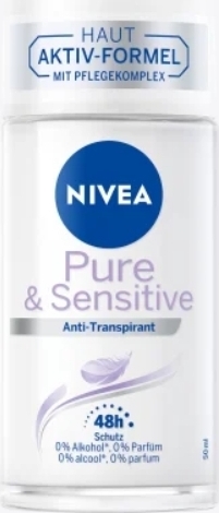 NIVEA Pure+Sensitive Deodorant Roll-On 50ml Gesichtscremes