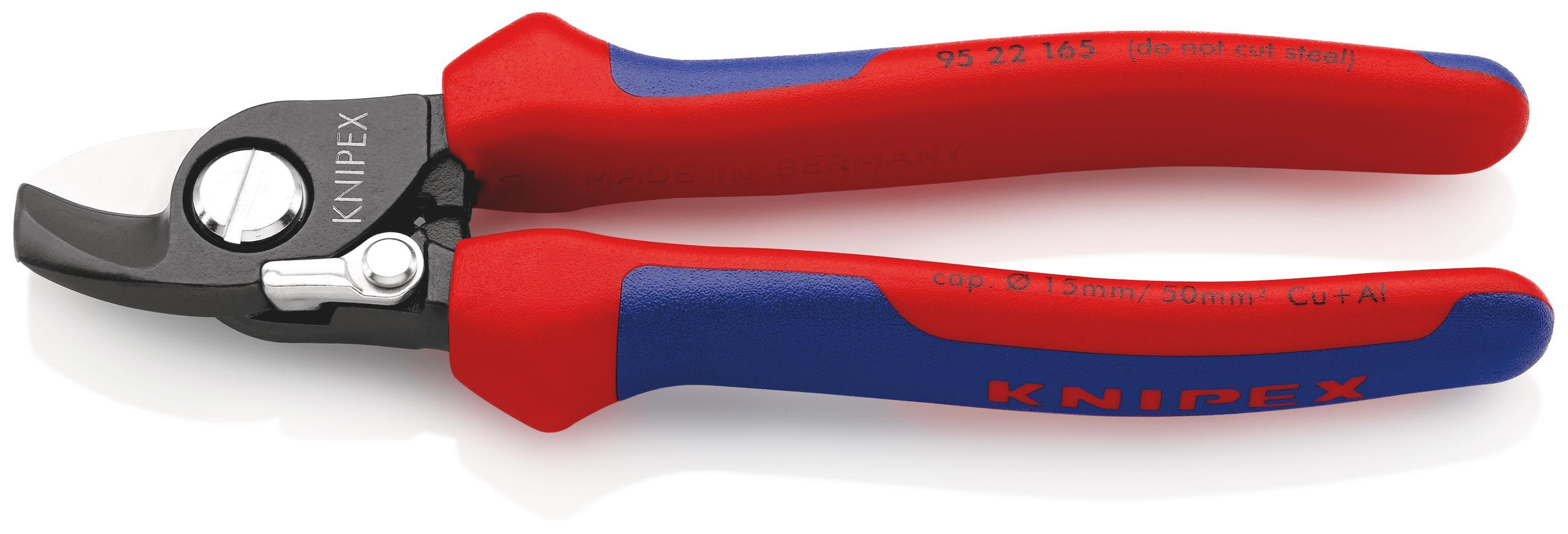 Knipex Kabelschere mit Öffnungsfeder 15mm 165mm (95 22 165)