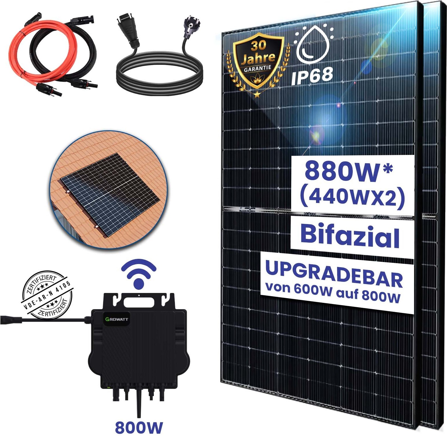 880W Balkonkraftwerk Bifazial 800W | Kaufland.de