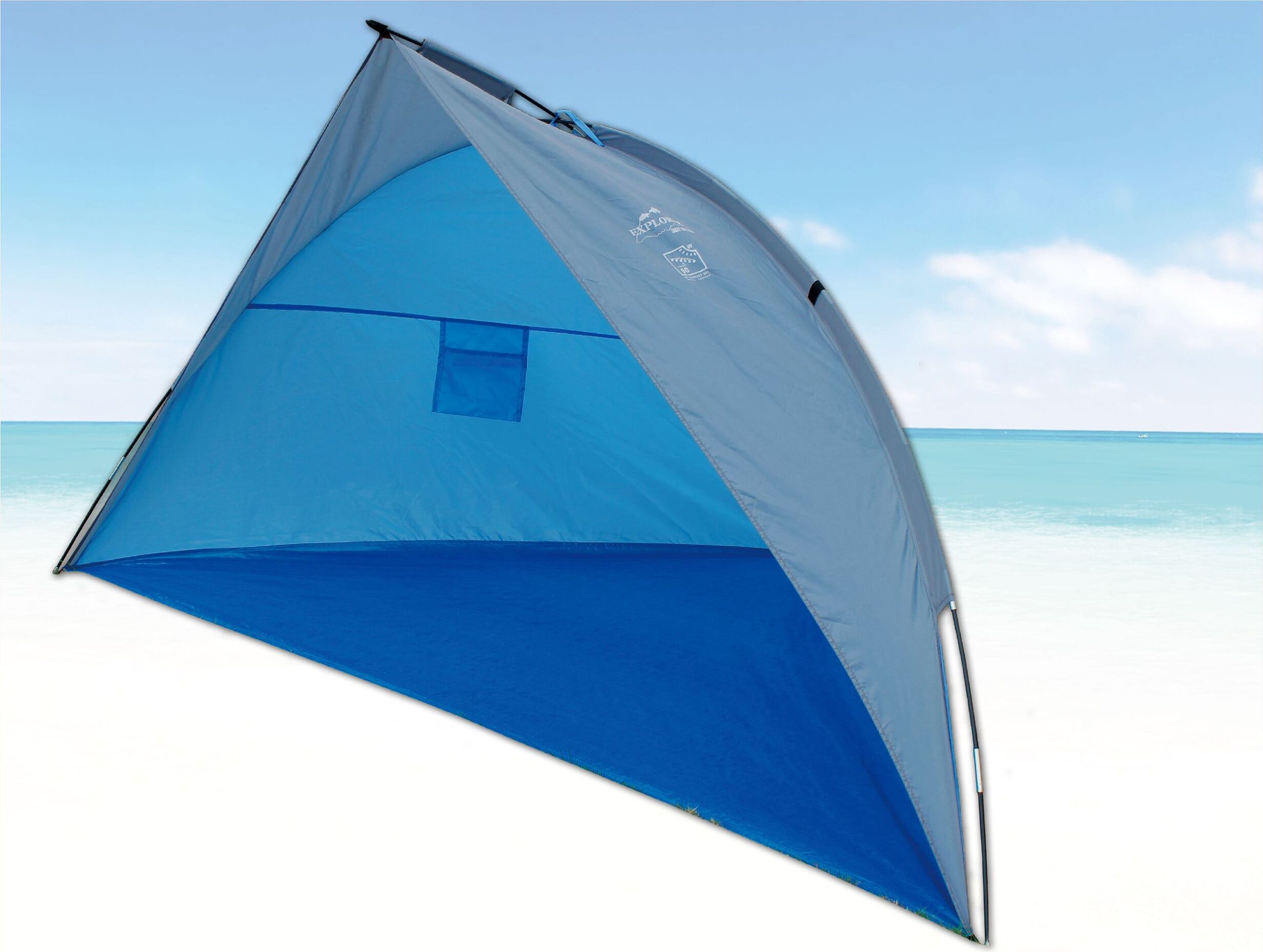 Reise Strandmuschel / Sonnenschutz Explorer blau