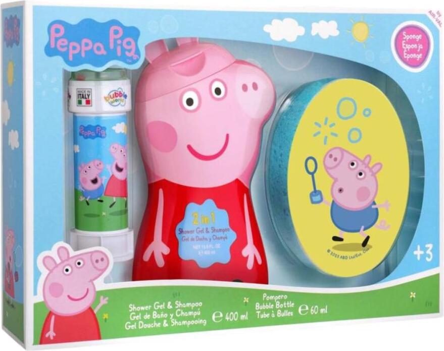 Air-Val Peppa Pig 2-in-1 Gel e Shampoo 400 ml + Bolle di