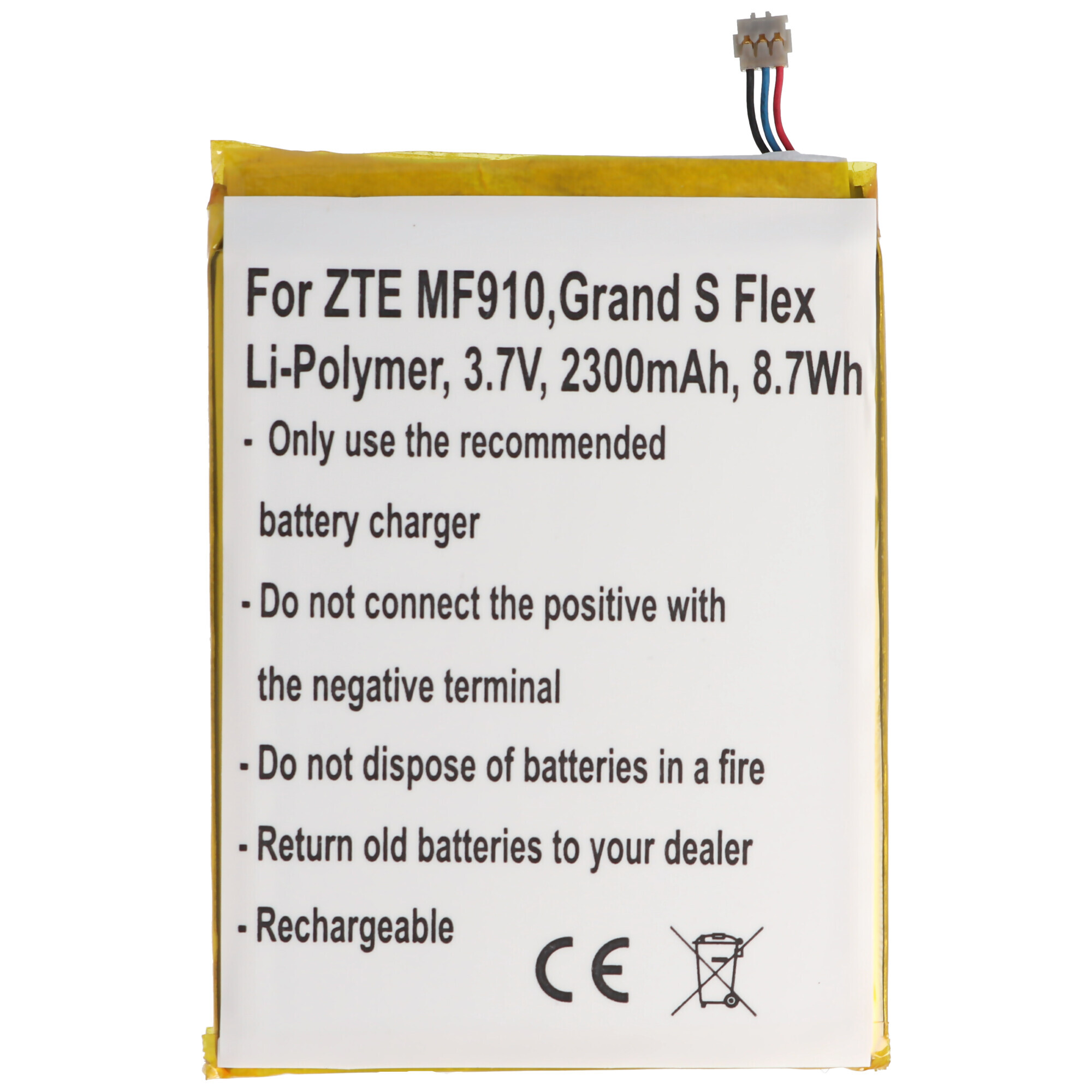 Batteria adatta per ZTE MF910 Batteria Li3823T43P3h715345,