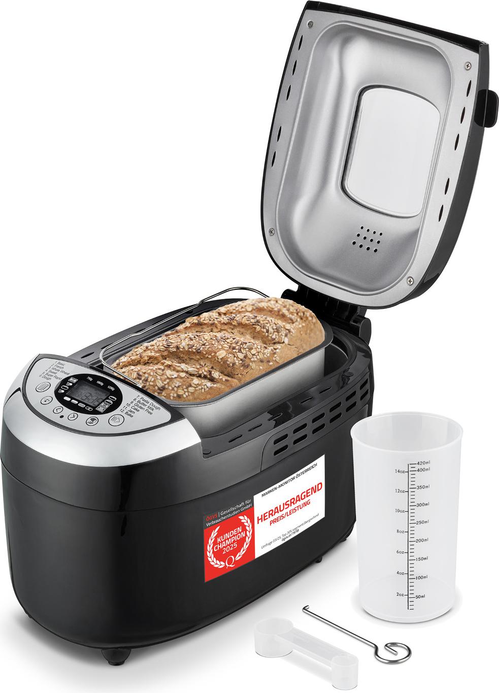 TZS First Austria Brotbackautomat 850W Schwarz