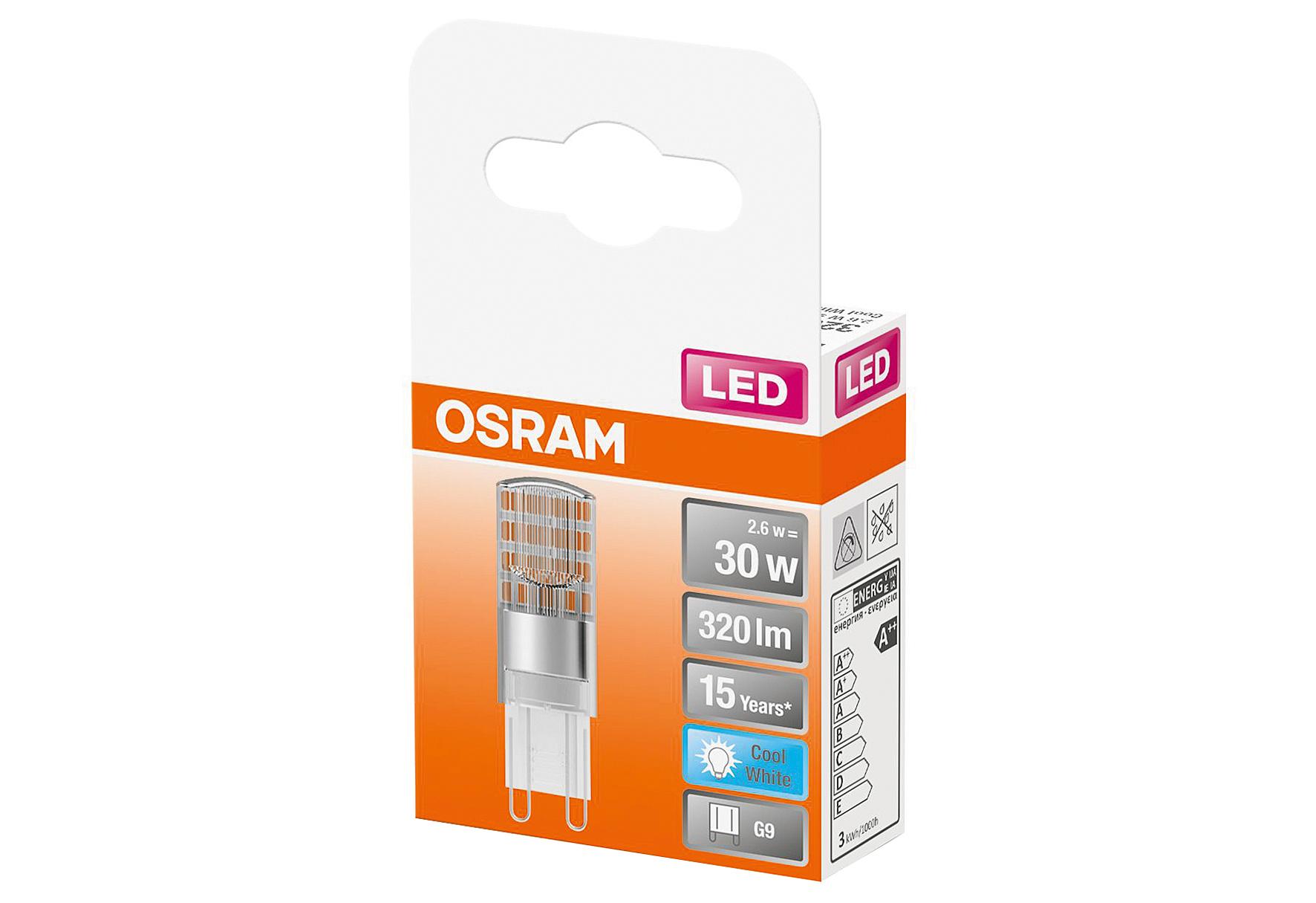 Osram LED svetelný zdroj Star PIN 30 2,6W = 30W G9 320lm FS