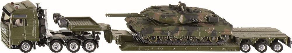 Siku Tieflader mit Panzer Modell olivgrün; 1872