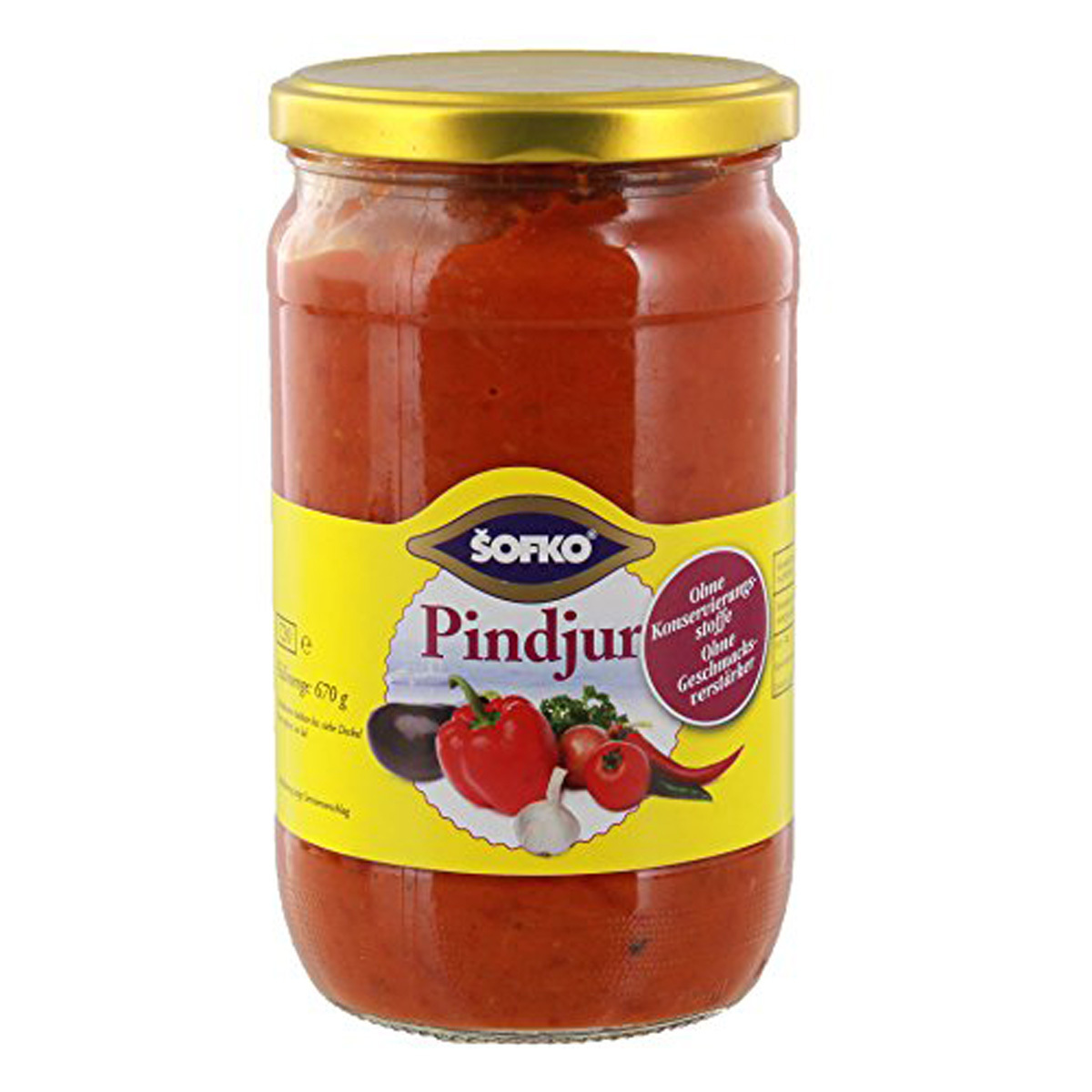 Sofko Pindjur salsa salata piccante paprika mix di spezie