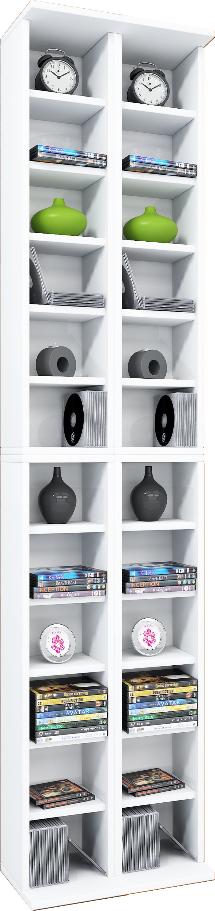 Drevený stojan na CD DVD Regálový stojan Almera