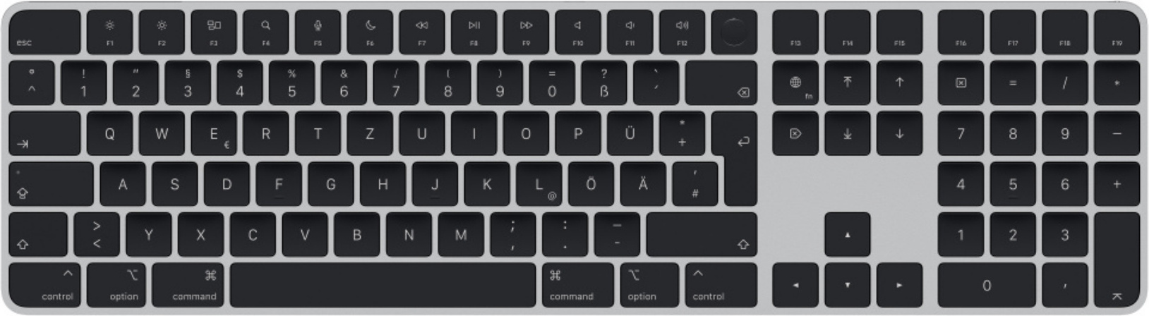 Apple Magic Keyboard avec clavier, deu (noir) Claviers