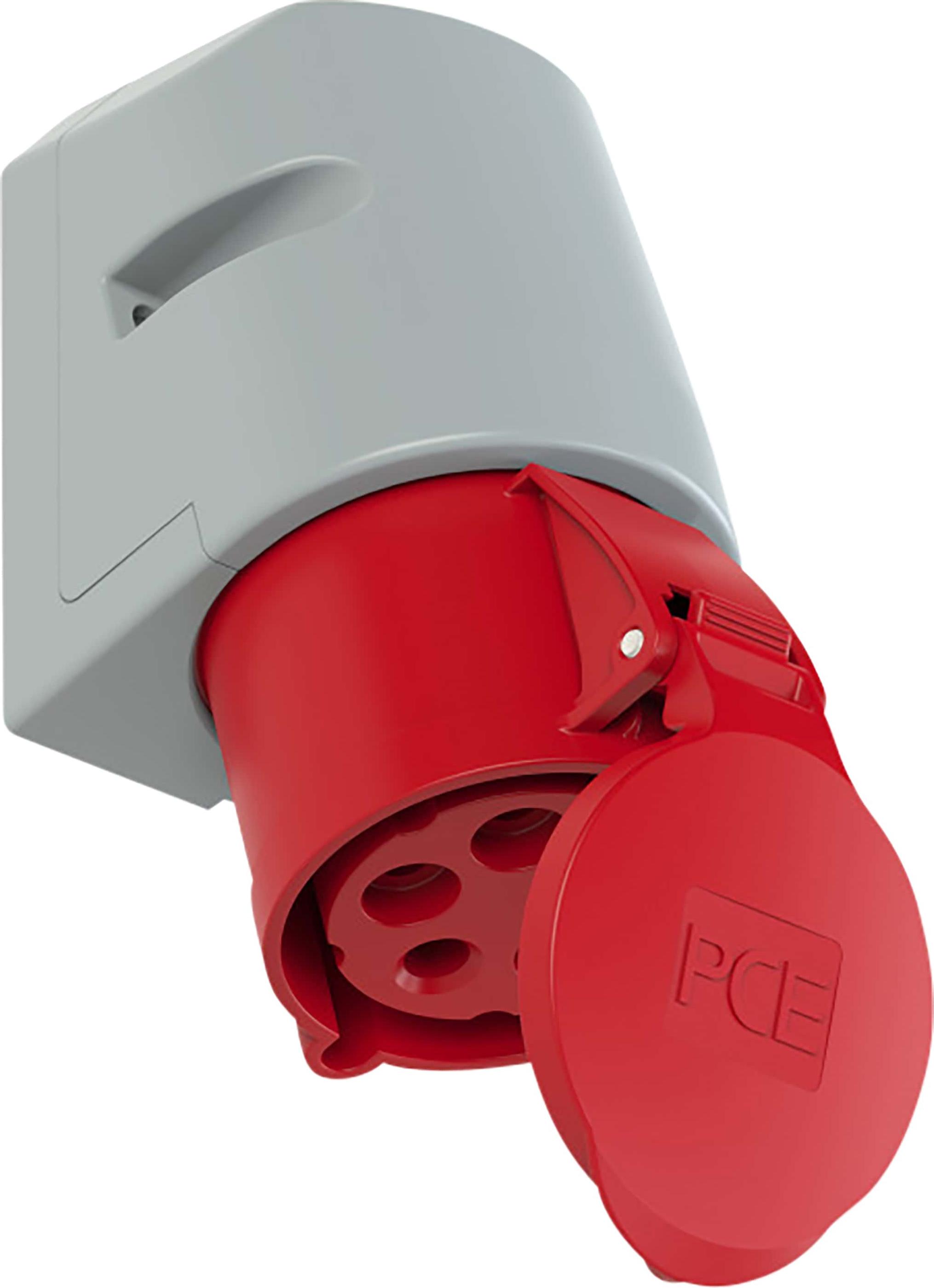 Presa a muro PCE CEE 125-6TT, 5 poli, 400 V, IP44