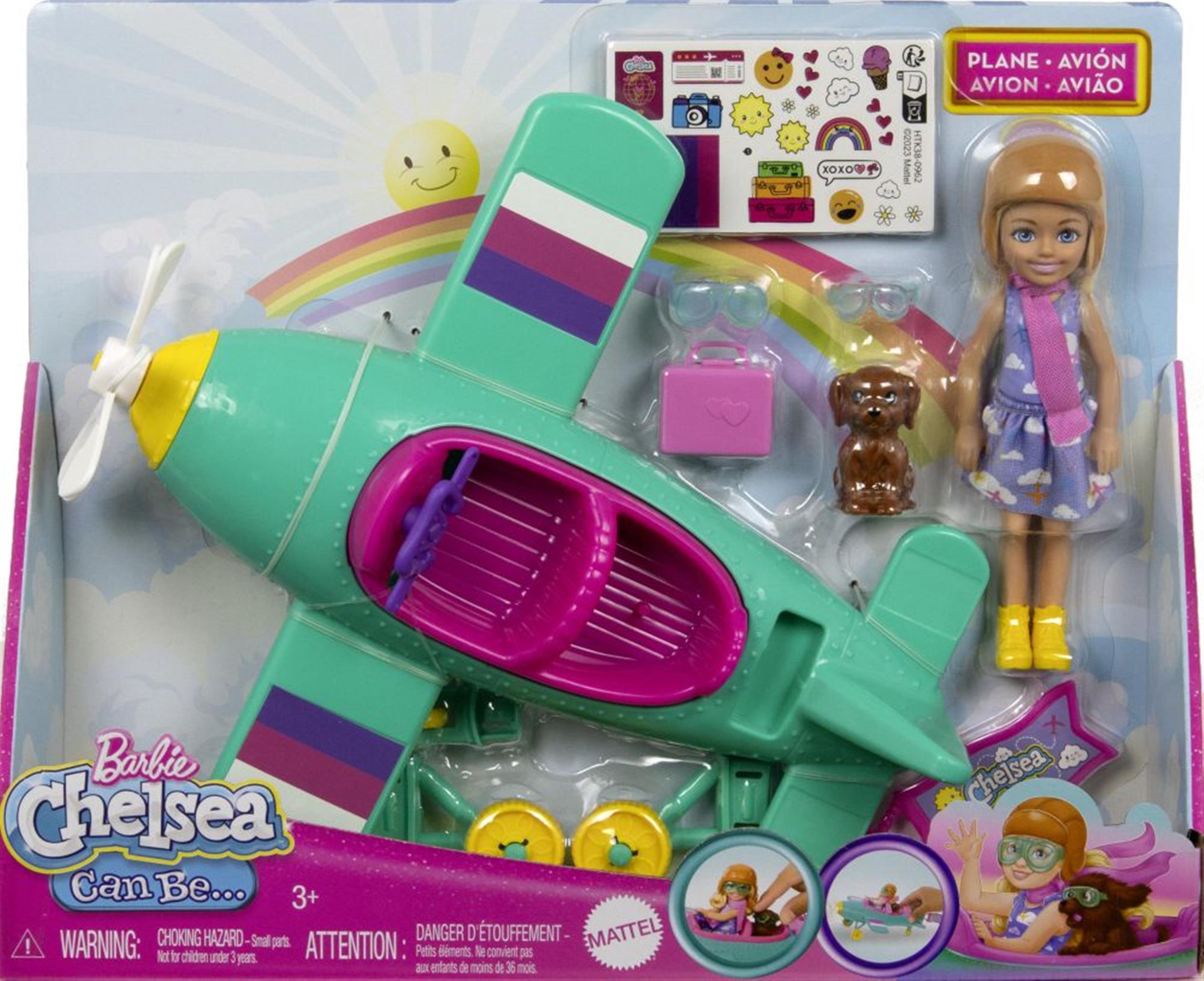 Poupée Barbie MATTEL + avion Chelsea HTK38 /3