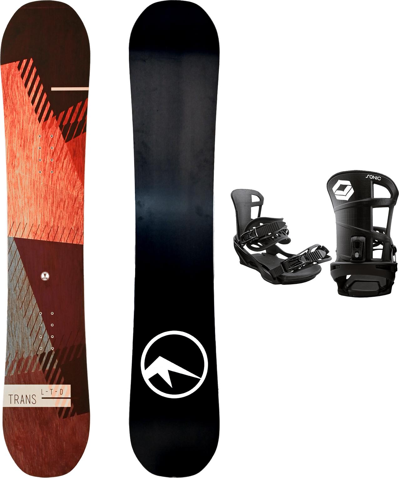 Trans Set Snowboard LTD Orange 163w cm + Sonic Bindung L