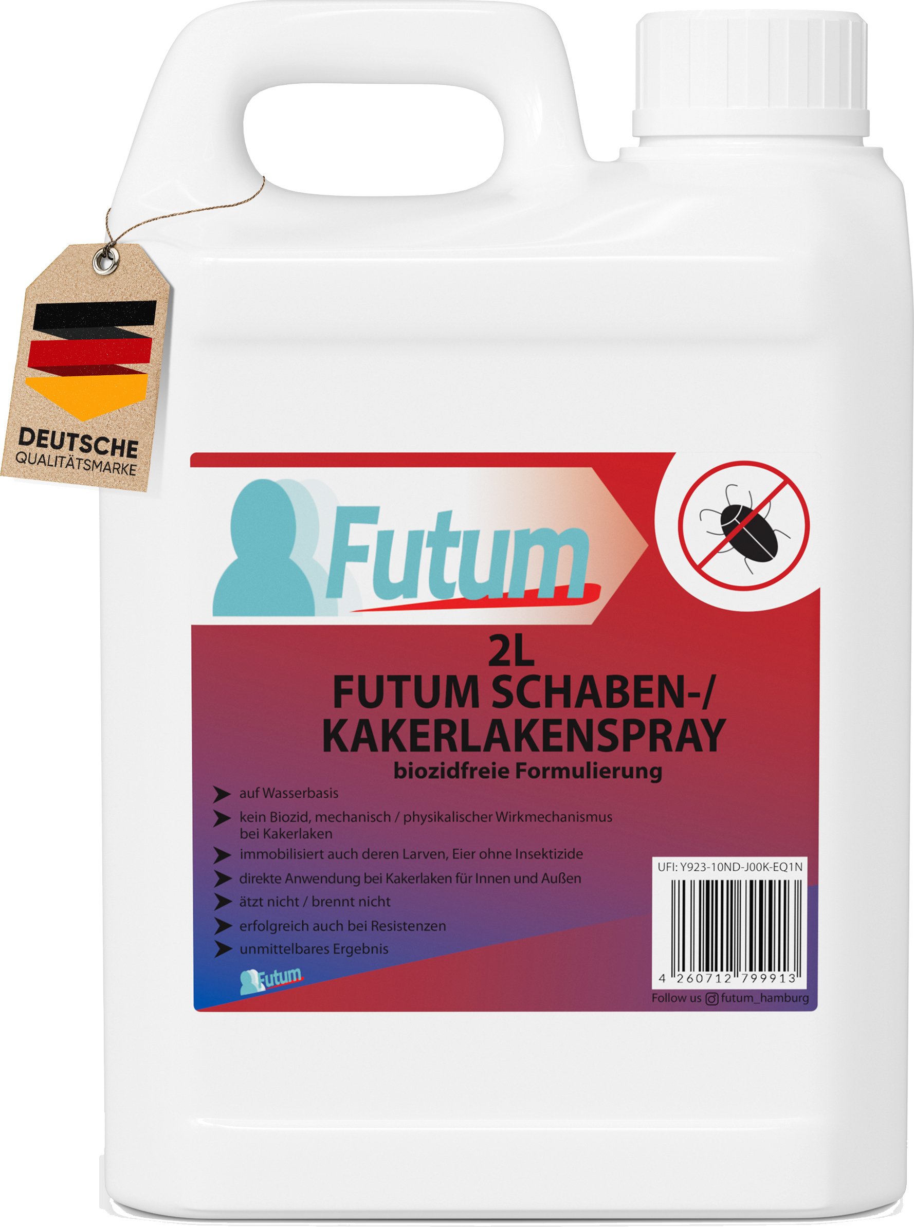 FUTUM 2 Liter Schaben-Spray | biozidfreies