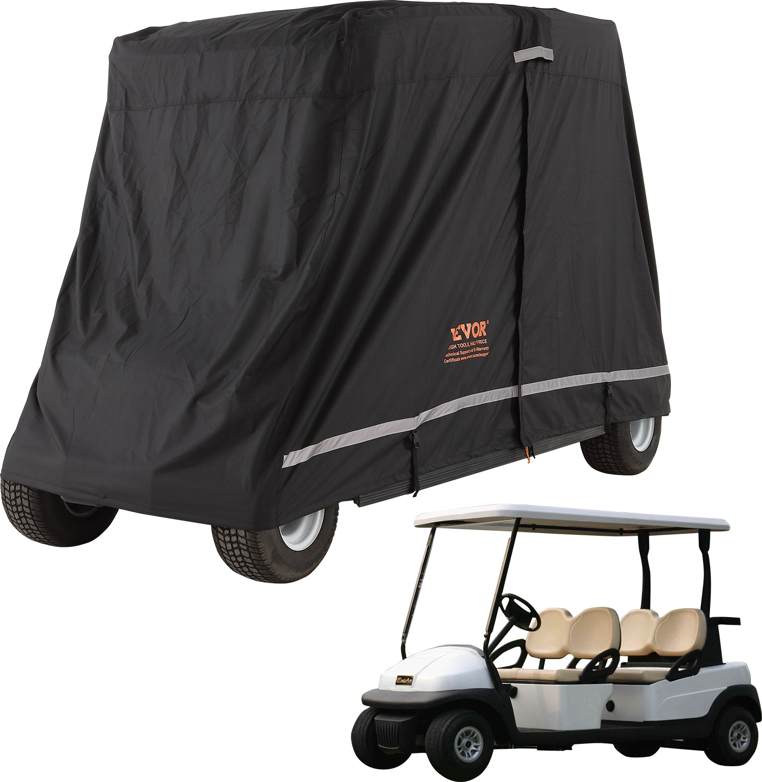 VEVOR Black Golf Cart Rain Cover Obal na | Kaufland.cz
