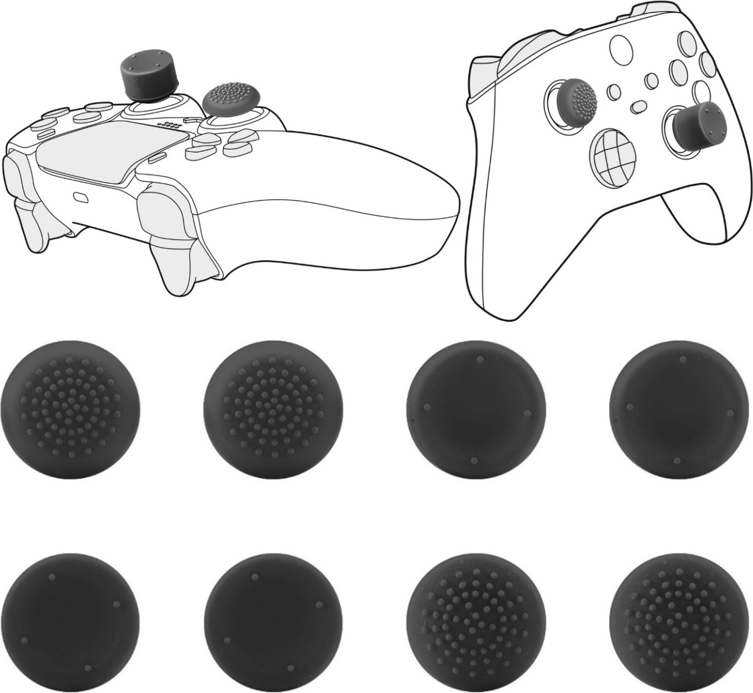 Speedlink STIX PRO Controller Stick-Aufsätze, Gummi,