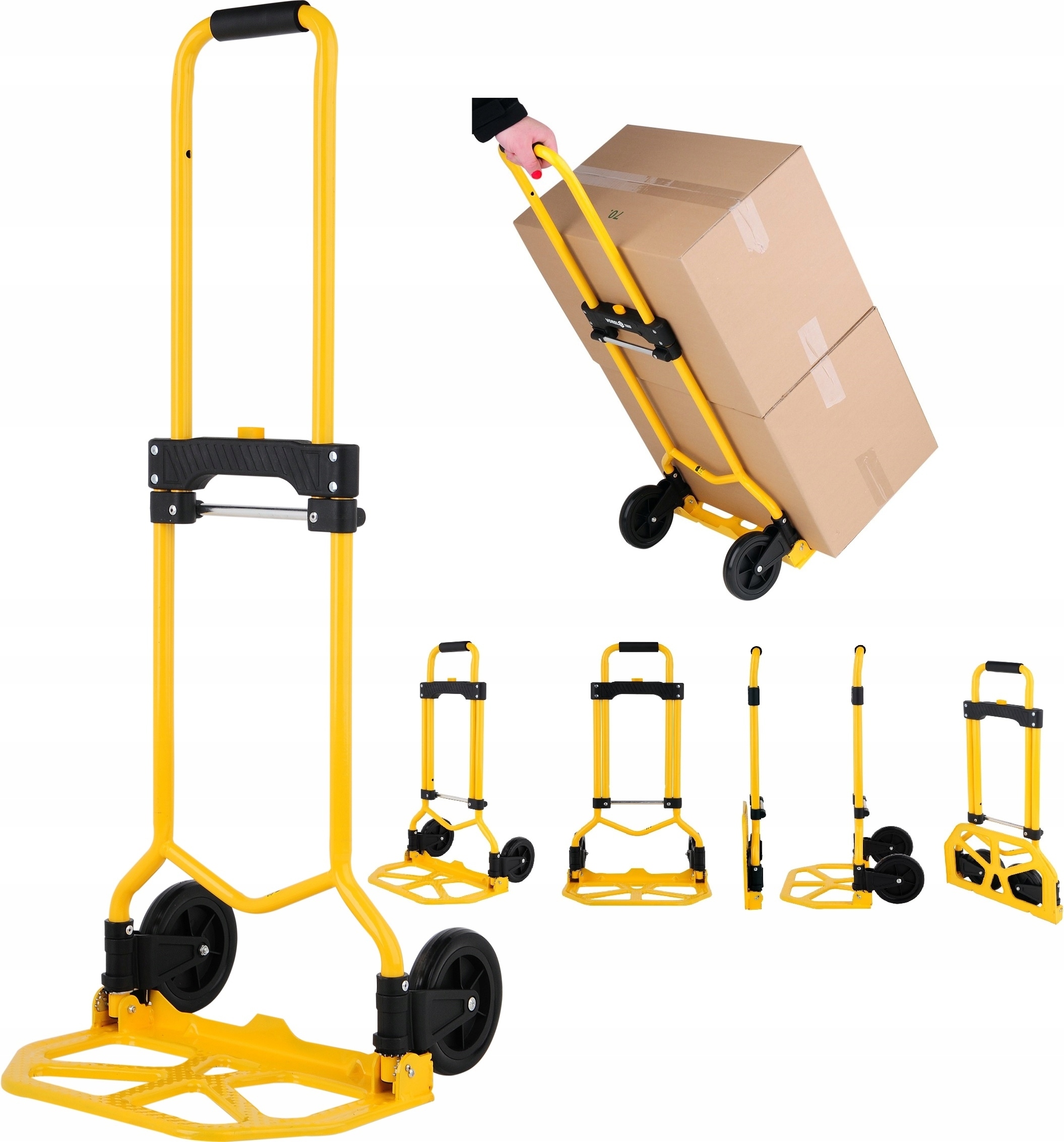 Skladací, ručný vozík do 70 kg, prepravný vozík Rudle