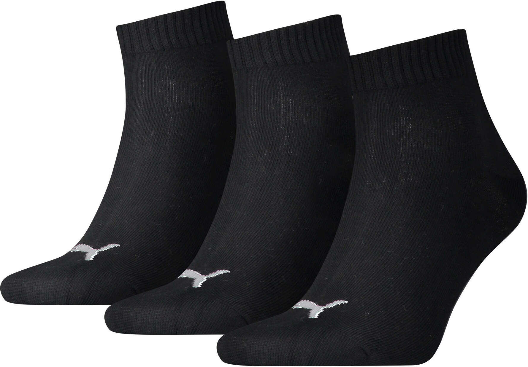 Puma Uni Quarter Plain 3P Czarny Czarny 35-38 Skarpetki