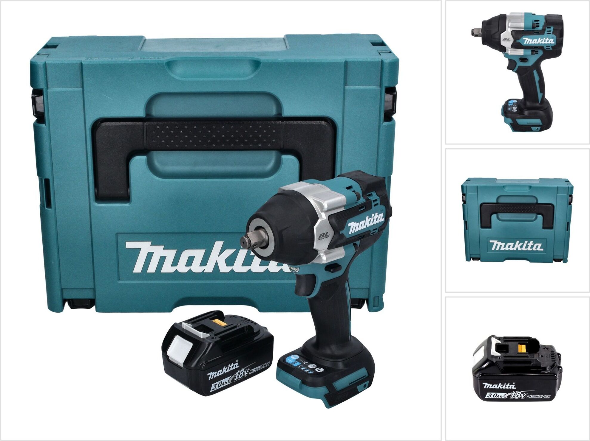 Makita DTW 700 F1J Akku Schlagschrauber 18 V 700 Nm 1/2"