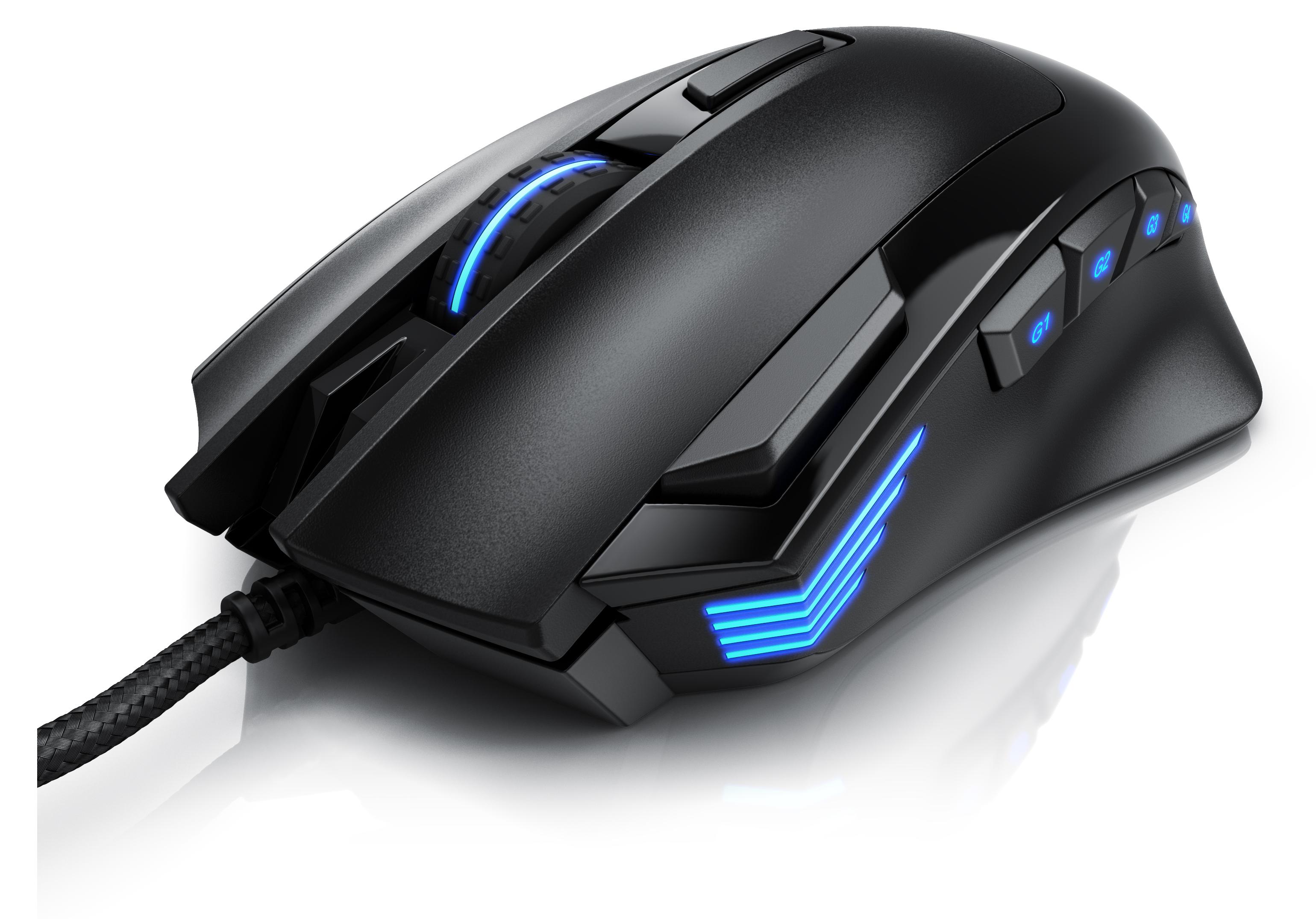 CSL Gaming Mouse filaire, 125 dpi, souris optique de jeu,