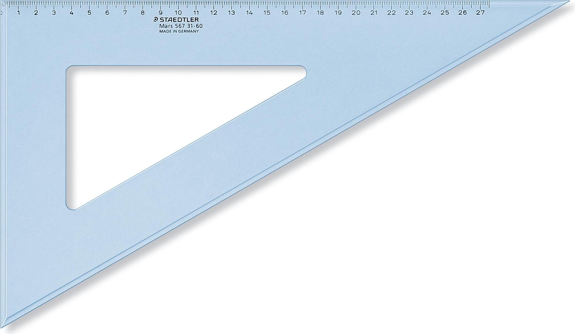 STAEDTLER Triangle à dessin Mars 60 degrés Hypothénuse