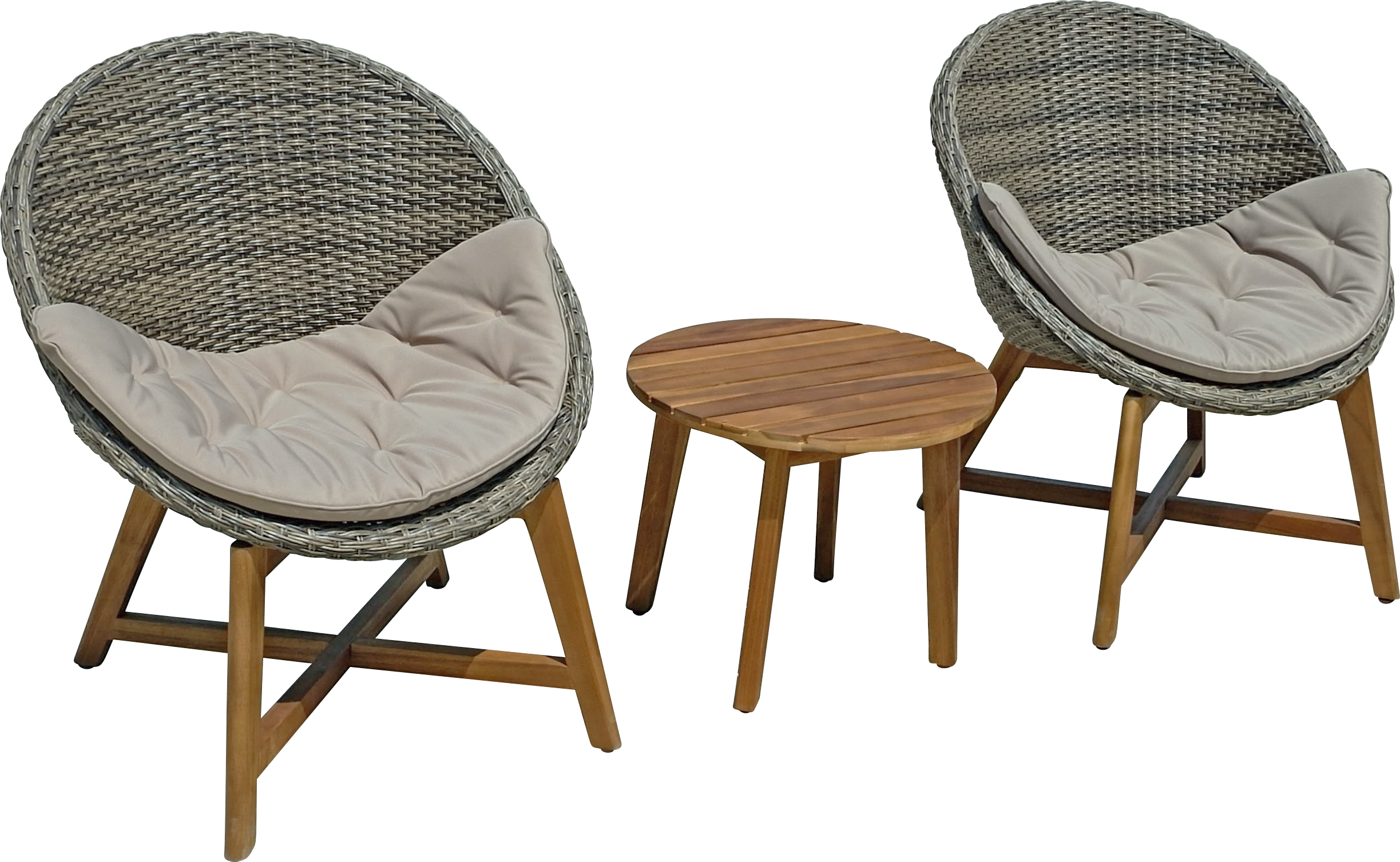 Grupa wypoczynkowa RENO, goździk szary, z poduszką