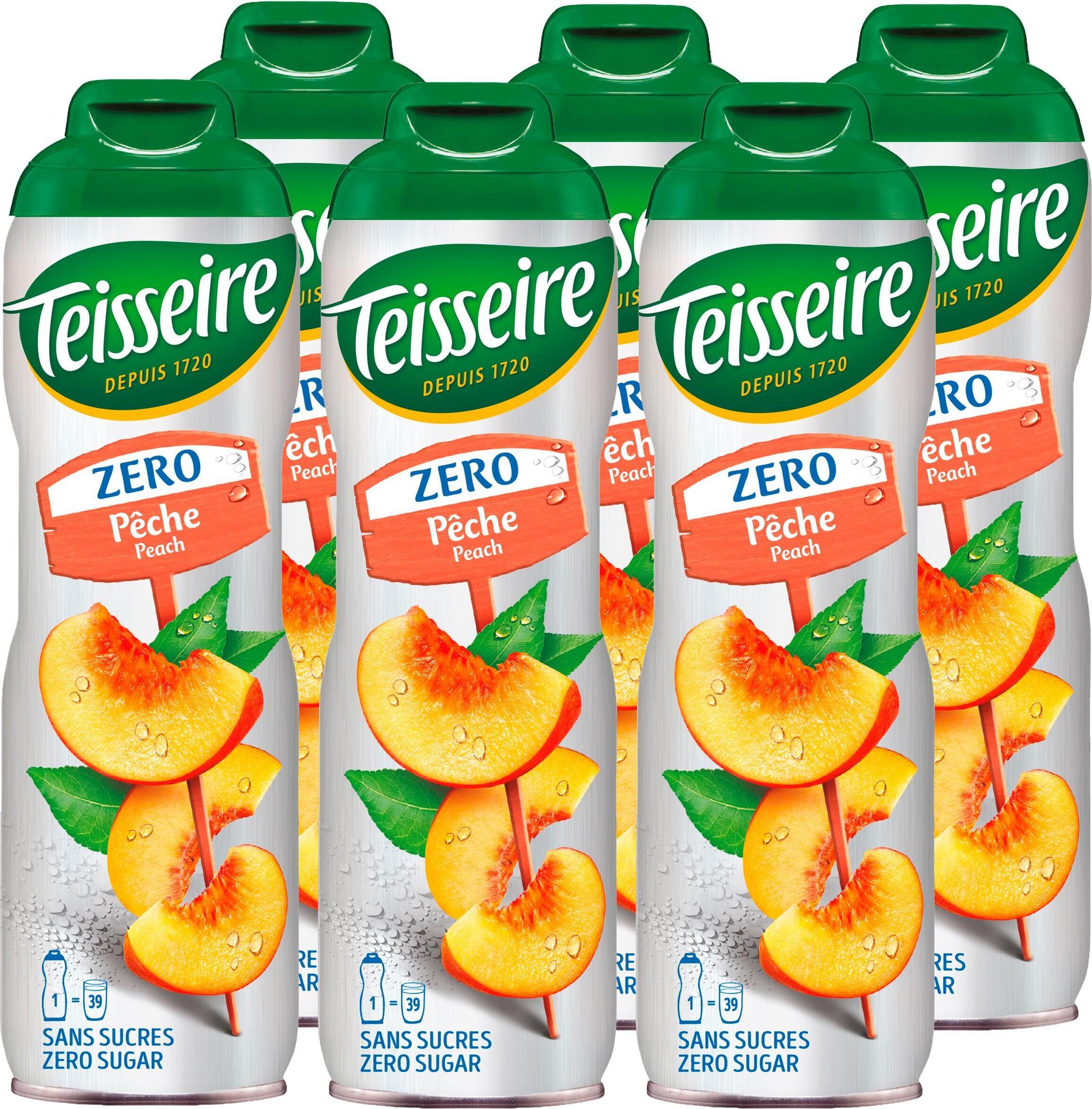 Teisseire Sirup Pfirsich/Peach zero Zucker 600ml