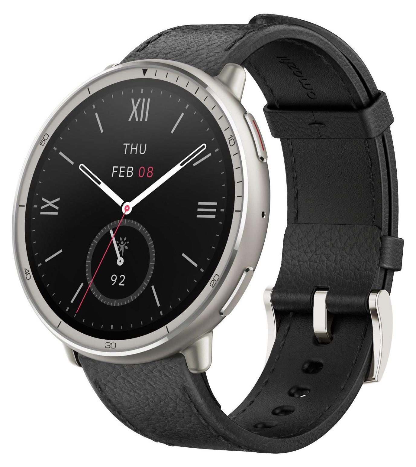 Amazfit Active 2 rotondo in pelle nera Smartwatch