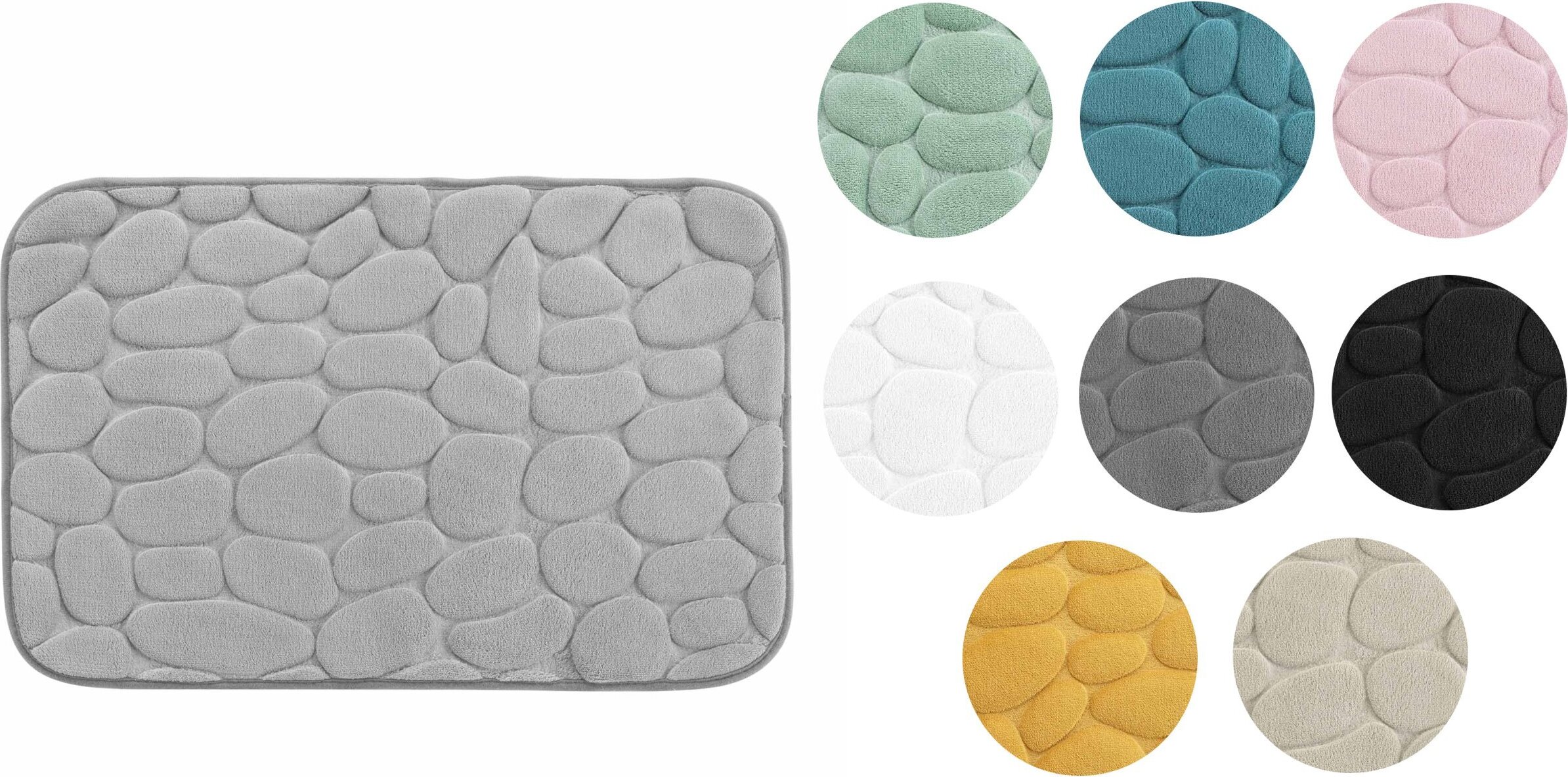Badematte 50x80 Steine Badteppich Badvorleger | Kaufland.de