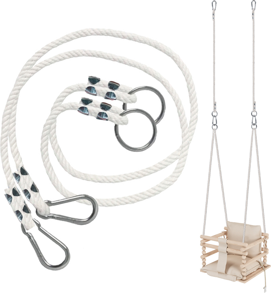 MAMOI® Corda per altalena 50kg | 2 x prolunghe per altalena