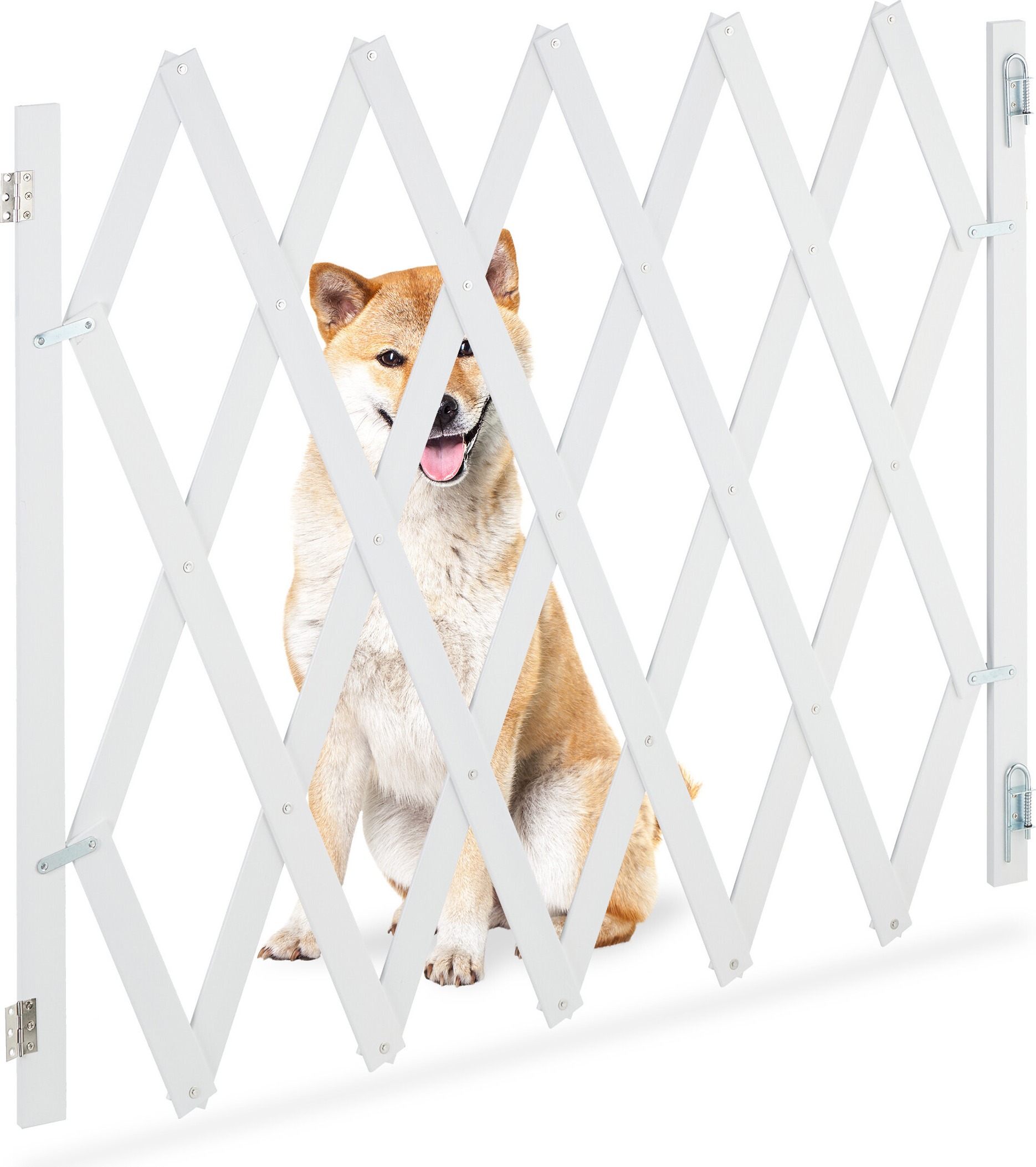 relaxdays Rozšiřitelný plot pro psy v bílé barvě