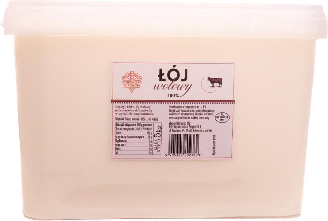 Premium 100% Rindertalg 5 kg - Schronisko Bukowina Fleisch