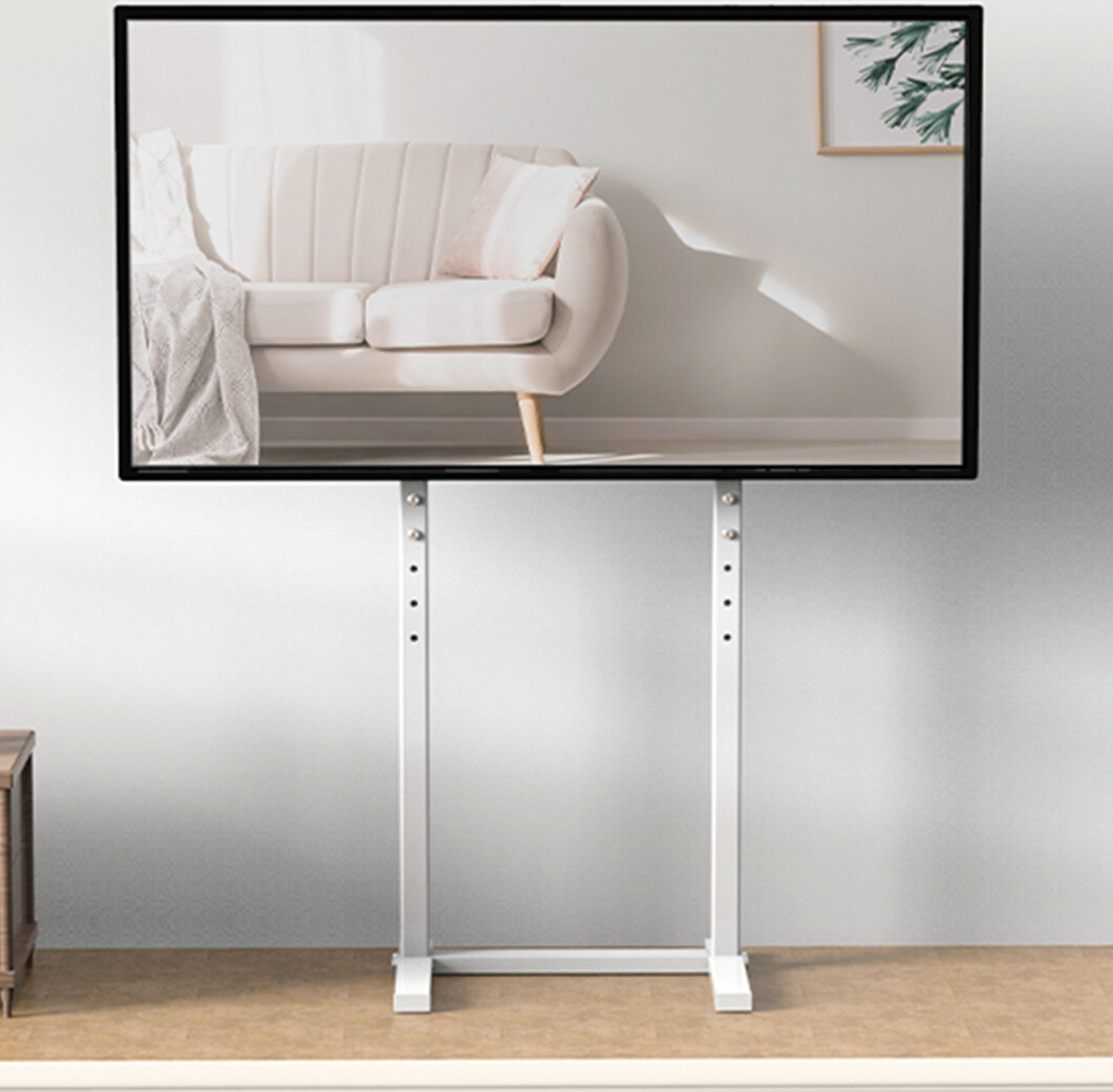 WISFOR Pied de téléviseur Blanc 32"-65" Réglable en hauteur