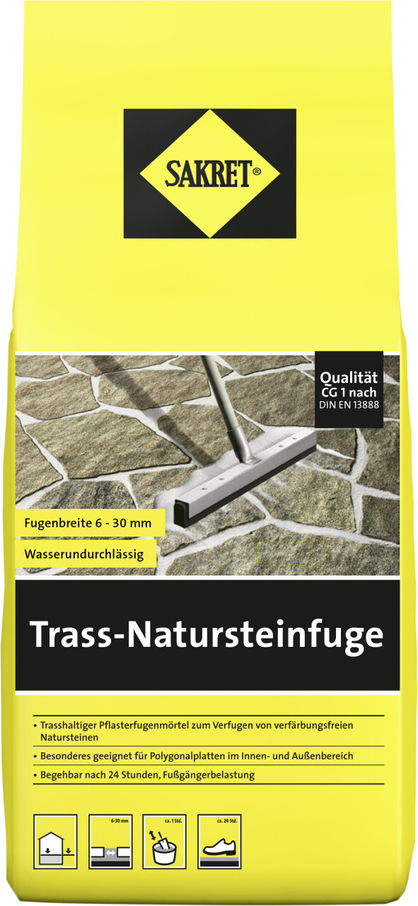 Sakret Trass-Natursteinfuge 6 - 30 mm grau 5 | Kaufland.de