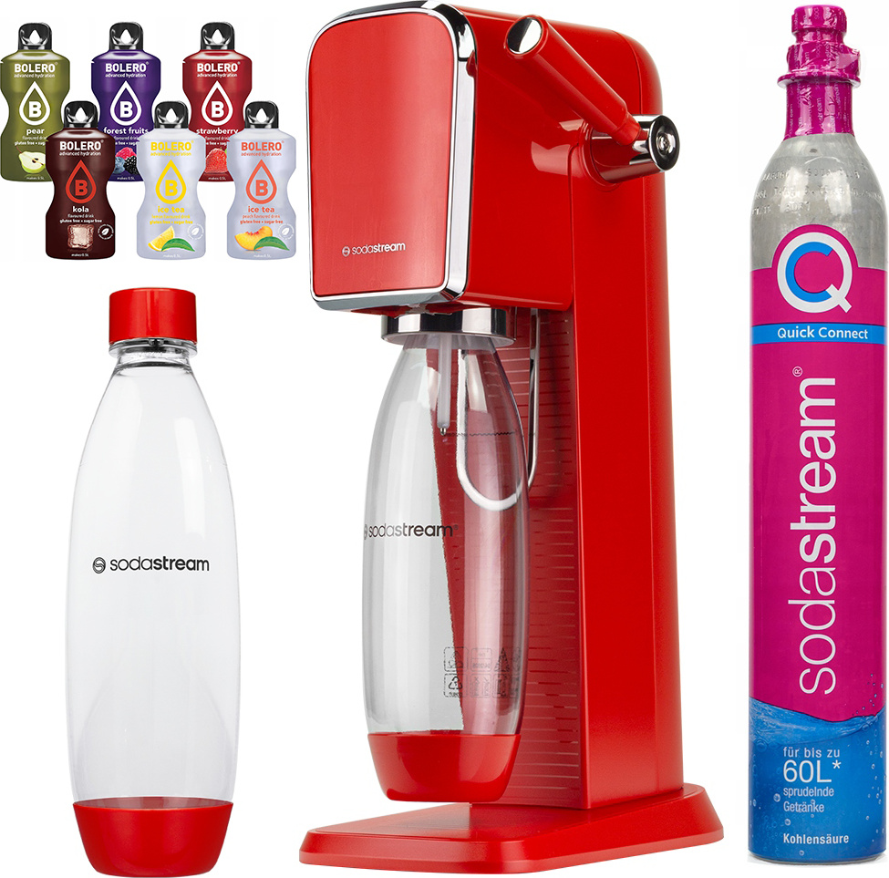 Bęben do wody SodaStream Art Red 1L Butla CO2 QuickConnect