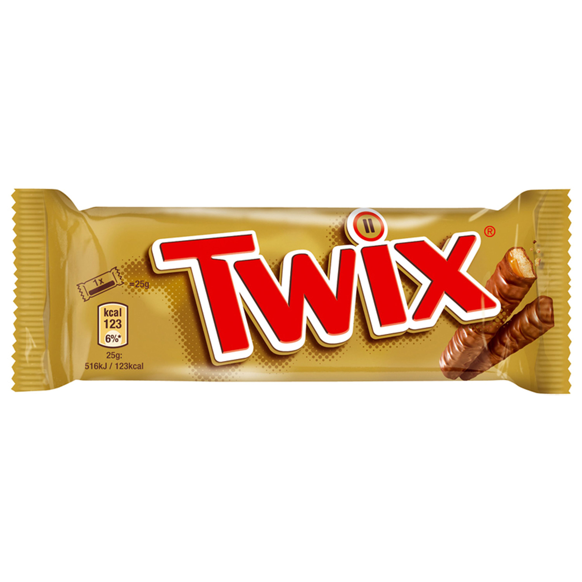 Twix Riegel Knusperkeks mit Karamell umhüllt von
