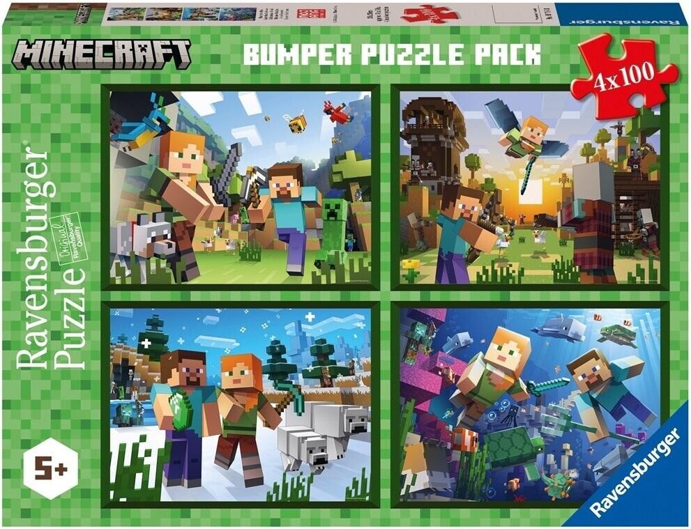 Skládačka Minecraft 4x100 Klasická puzzle | Kaufland.cz