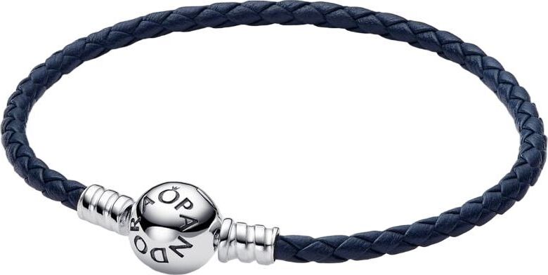 Pandora Lederarmband Blau Geflochten 592790C01
