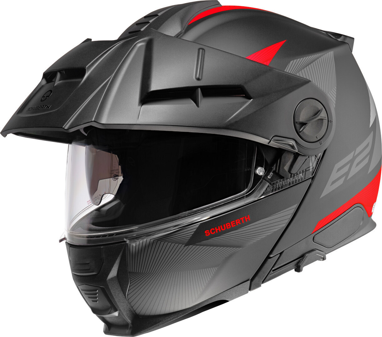 Schuberth E2 Defender casque pliable, noir mat/rouge, 3XL