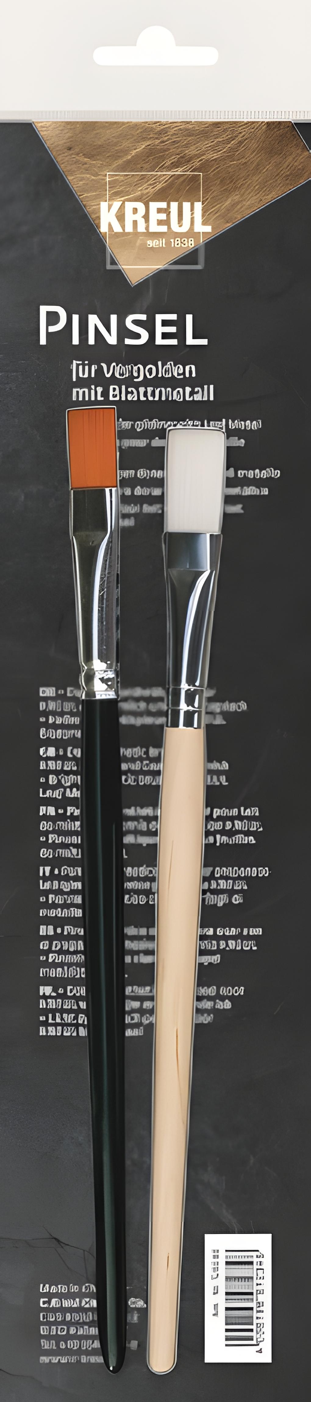 KREUL 723040 Pinceaux pour dorer à la feuille d'or (set de