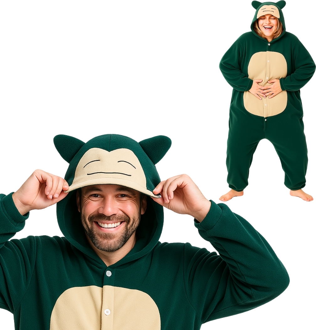 Pyžamo Onesie Kigurumi Kostým pro dospělé Zelený Pokémon