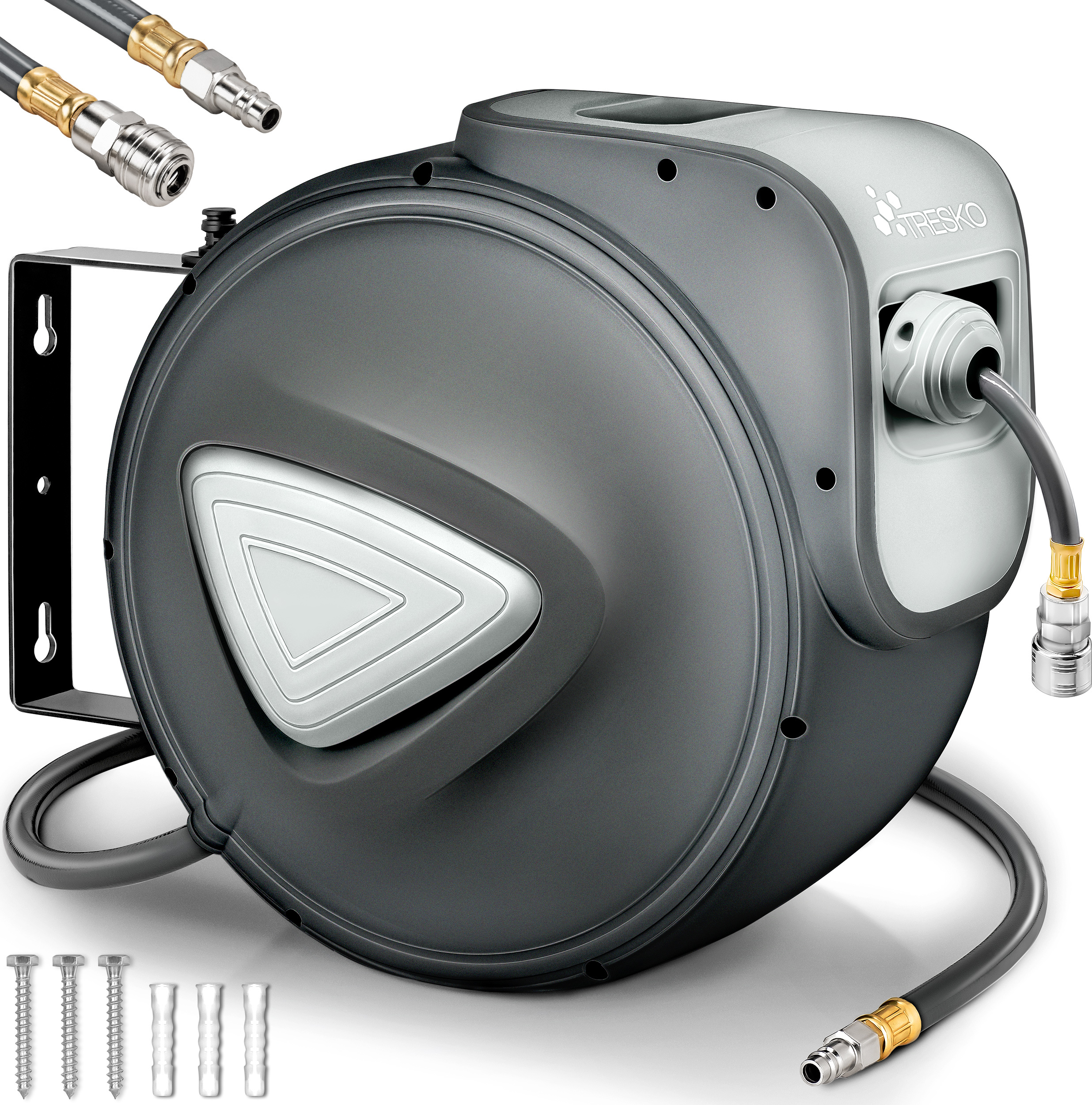 Druckluftschlauch Aufroller 15m Automatik Schlauchtrommel