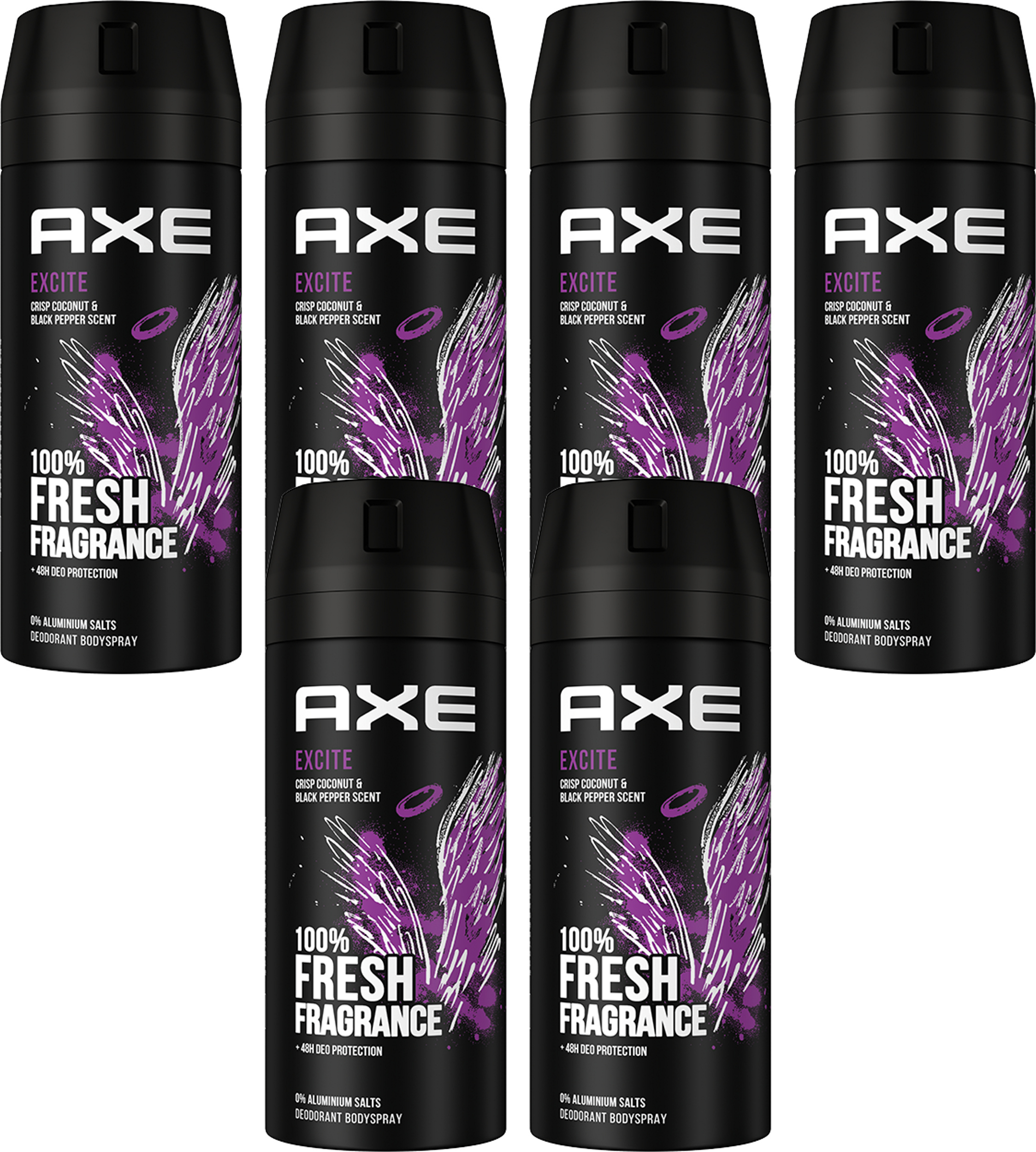 AXE Bodyspray Excite 6x 150ml Deospray Deodorant Deo Spray