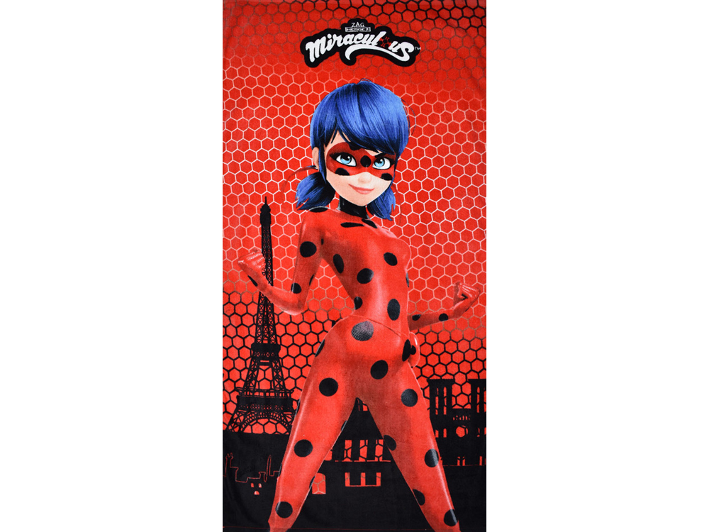 Plážová osuška Miraculous Ladybug - Čarovná Lienka