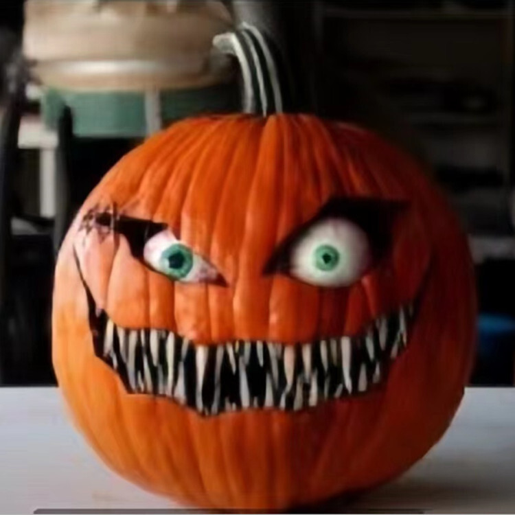 Citrouille effrayante d'Halloween, décorations de