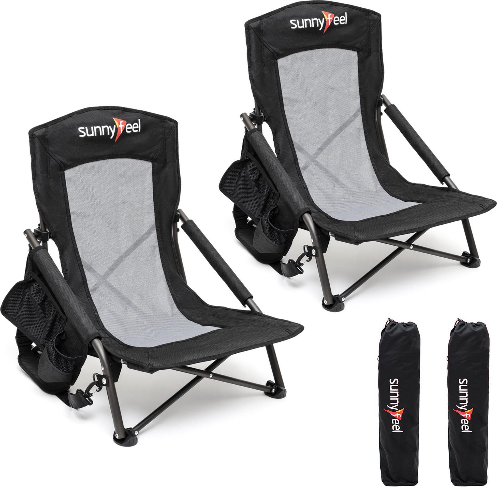 SUNNYFEEL Strandstuhl 2er Set schwarz faltbar | Kaufland.de