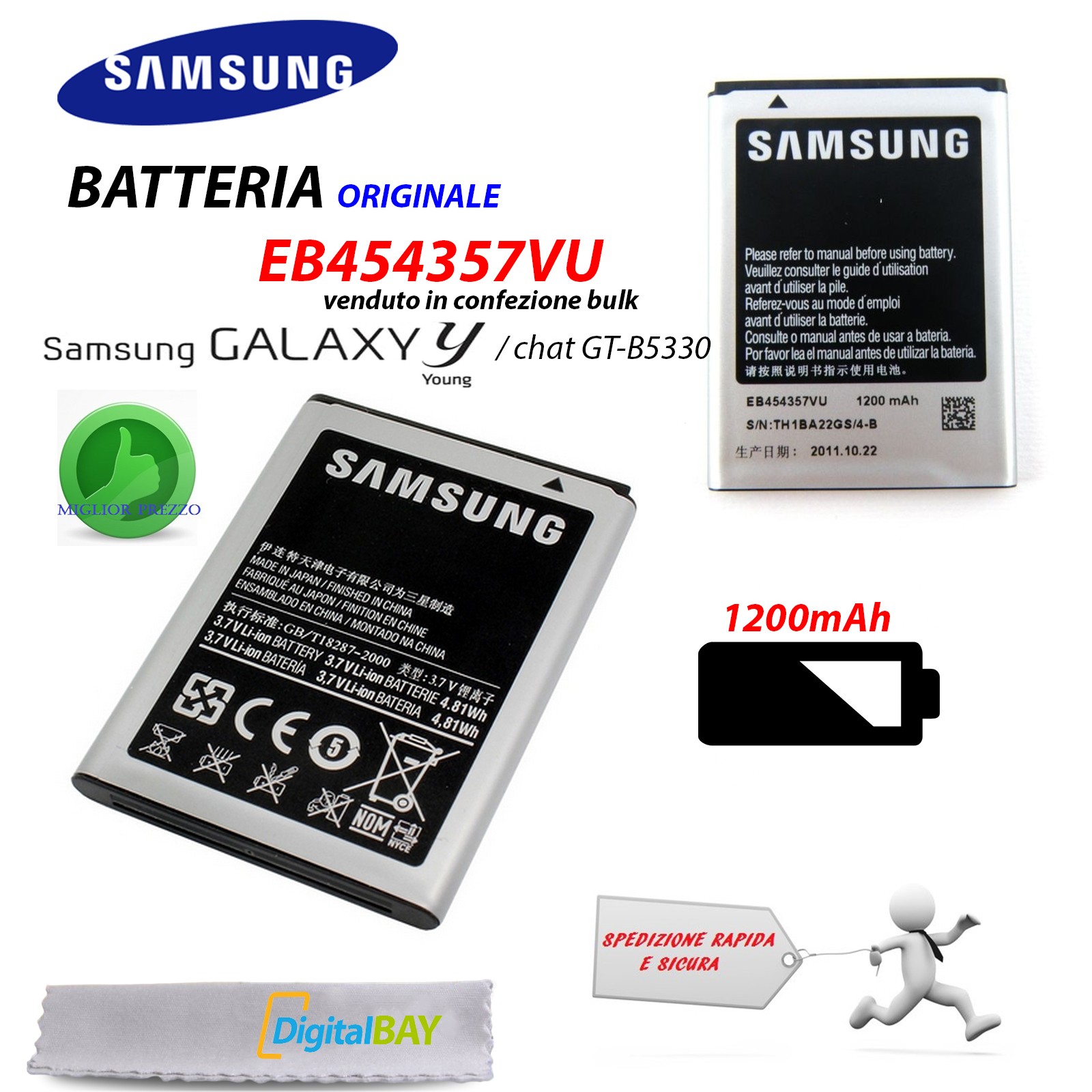 Samsung EB454357VU bateria/akumulator srebrny | Kaufland.pl