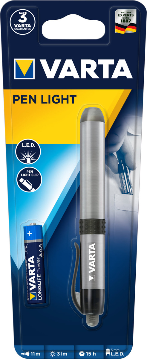 Varta Lampe de poche Pen Light 1AAA Lampes de poche