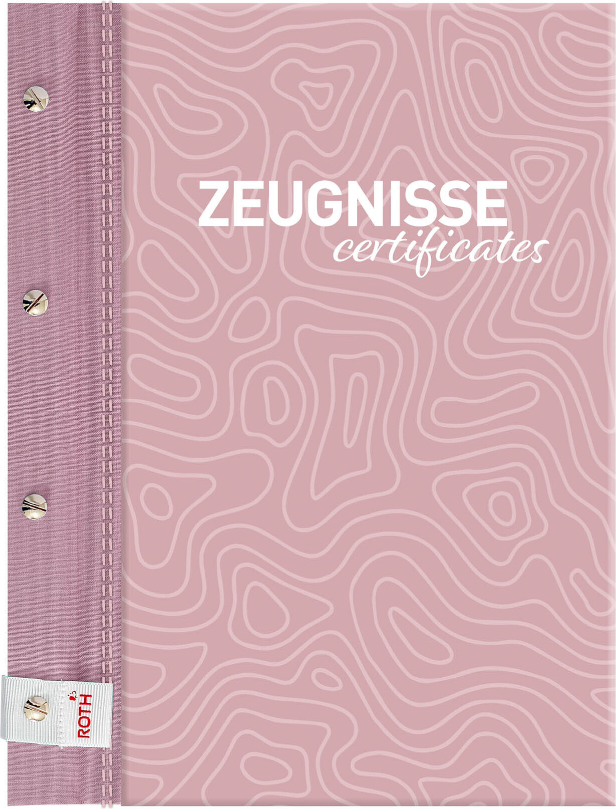 ROTH Zeugnismappe Pattern mit Buchschrauben - Dusty Rose