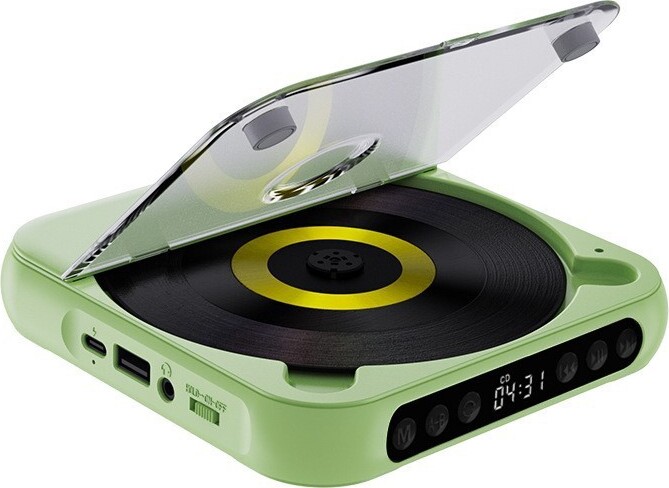 ZELURXX Tragbarer Bluetooth CD-Player Grün