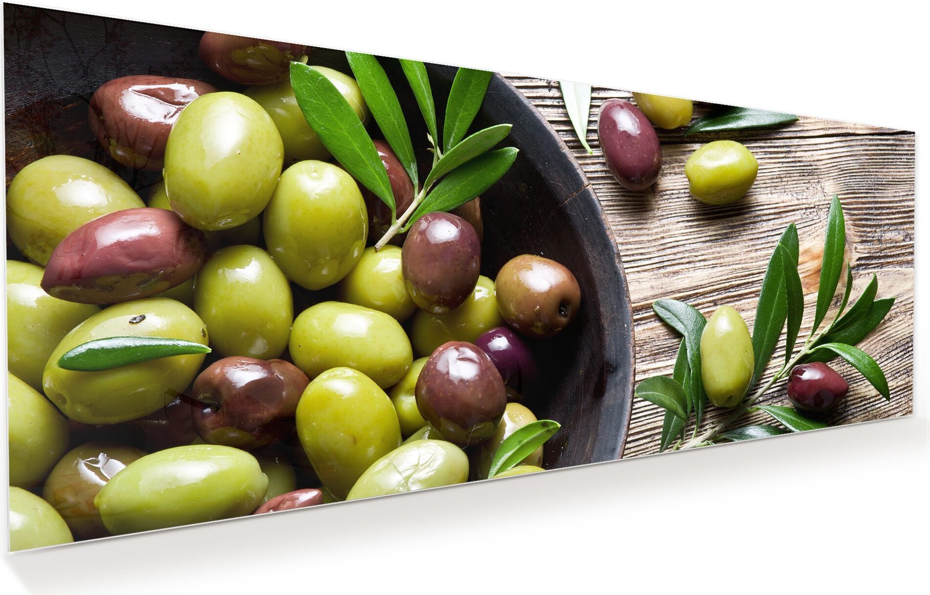 Glasbild Wandbild Oliven in Töpfchen 125x50cm | Kaufland.de
