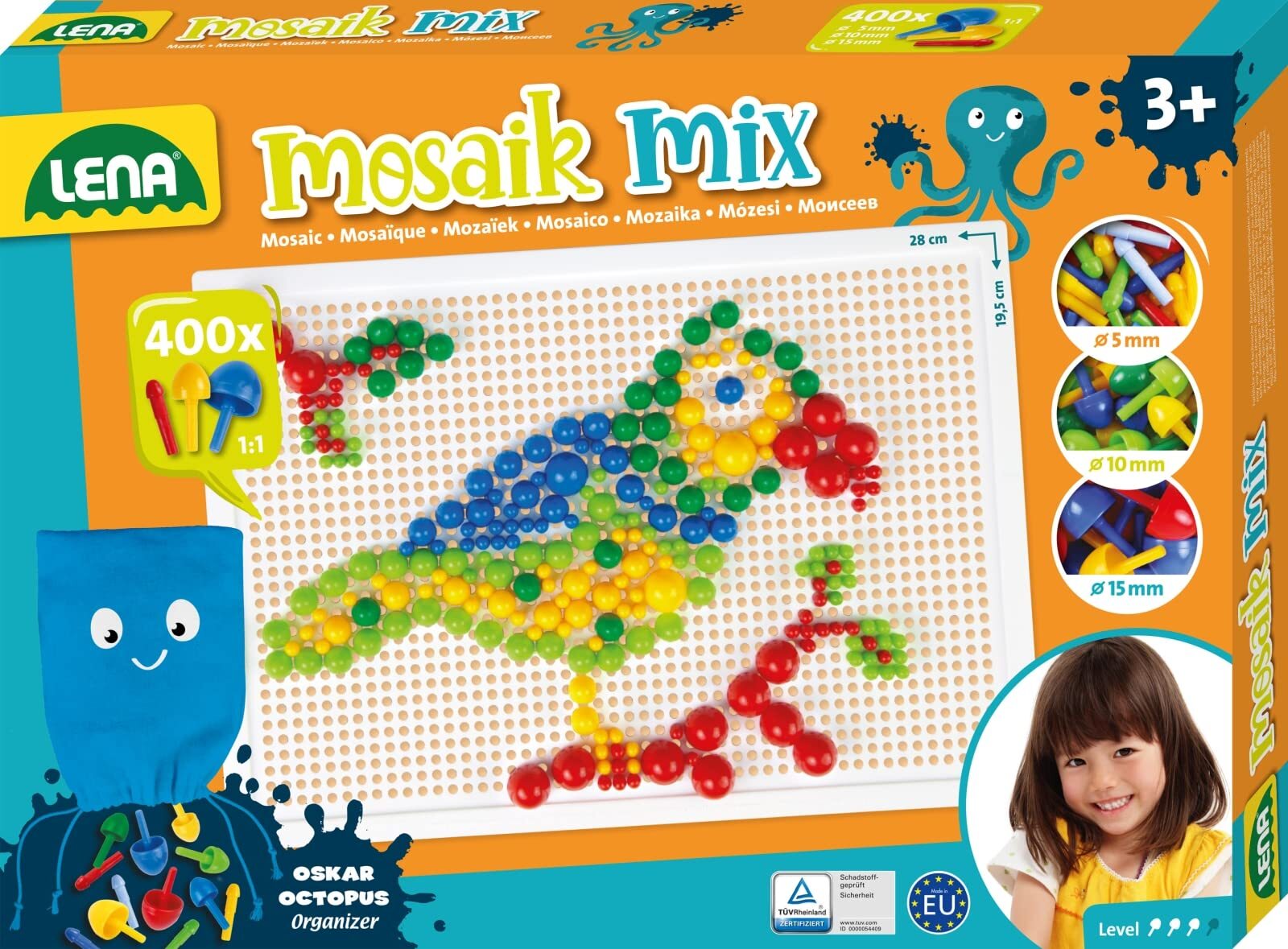 LENA Mosaik Set color Mix 400 Stecker | Kaufland.de